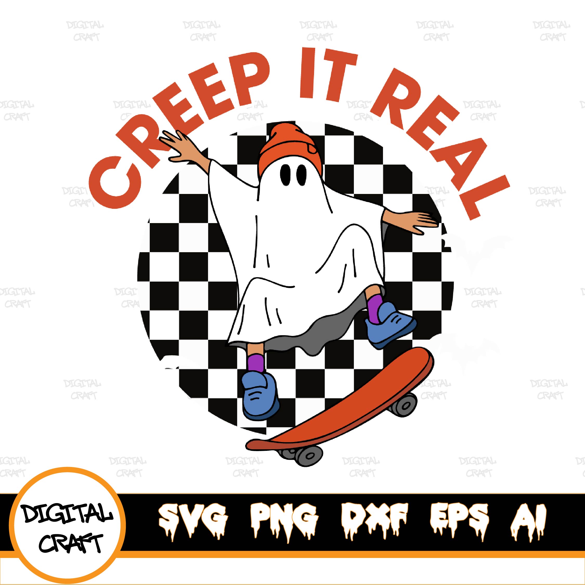 Ghost Skateboarding Creep it Real Svg Png, Halloween, Trick - Inspire ... Ghost Skateboarding Creep it Real Svg Png, Halloween, Trick - Inspire ...