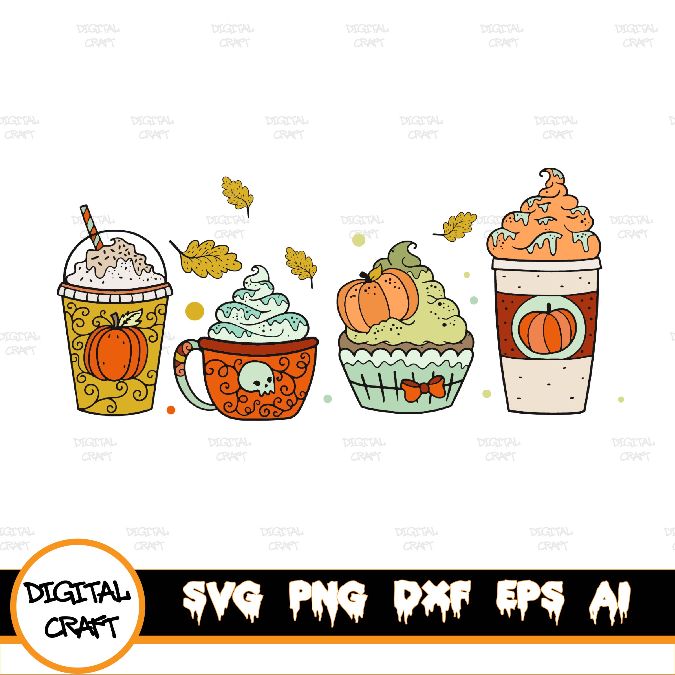 Pumpkin Spice Clipart Images Digital Stamps svg , Autumn Cli - Inspire ...