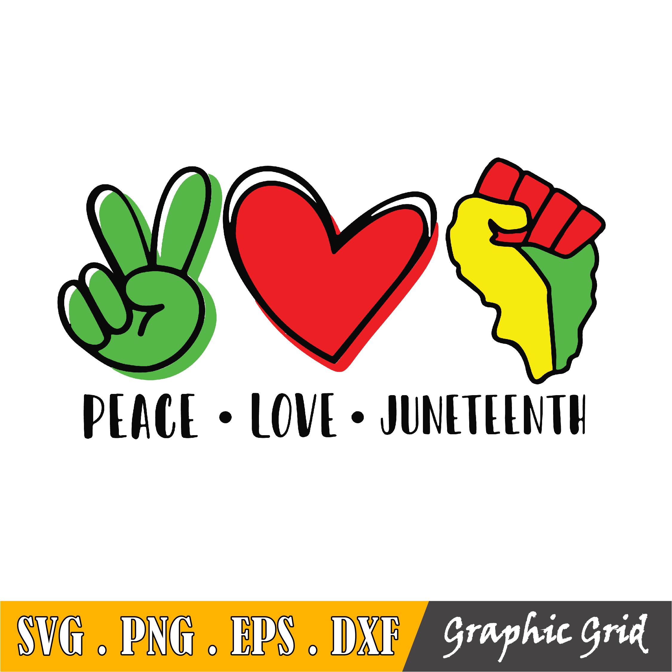 Peace Love Juneteenth Svg, Black Woman Gifts Svg, Since 1865 | Inspire ...