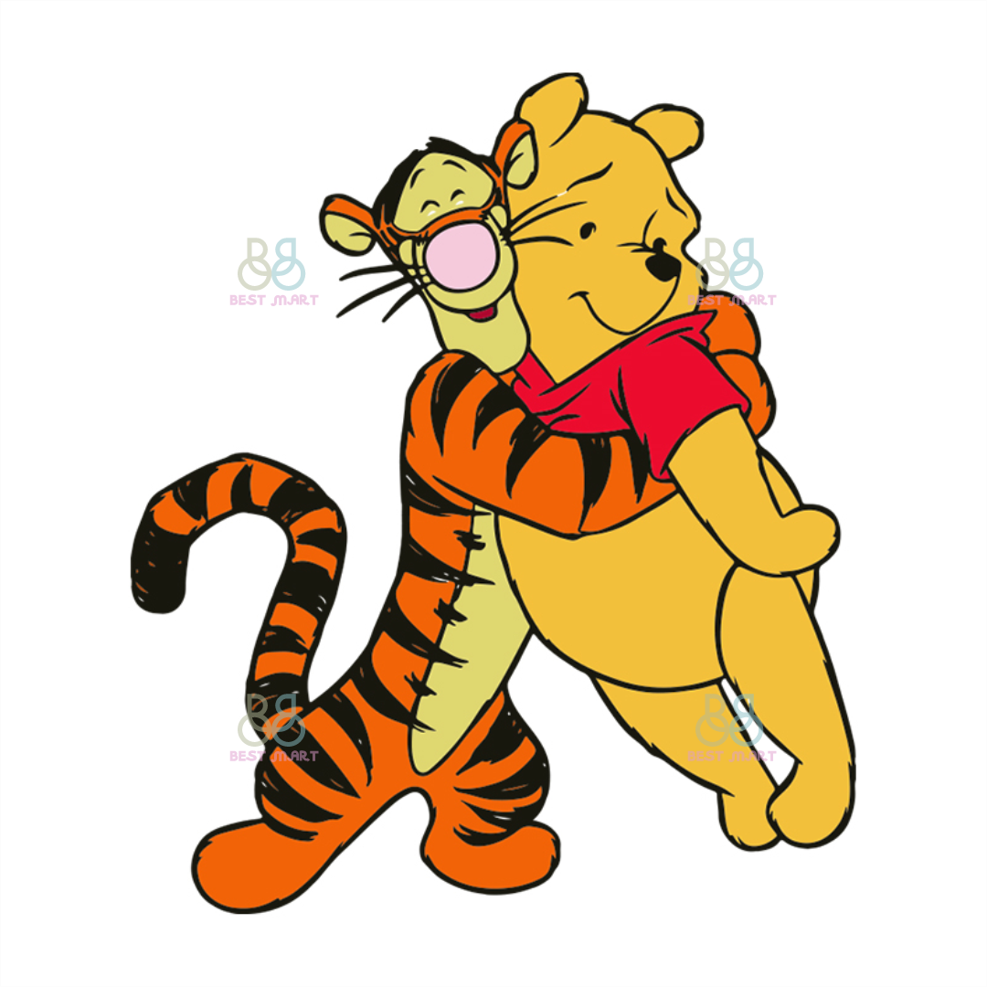 Tigger Hug Pooh Svg, Disney Svg, Pooh Svg, Pooh Bear Svg, Ti | Inspire ...