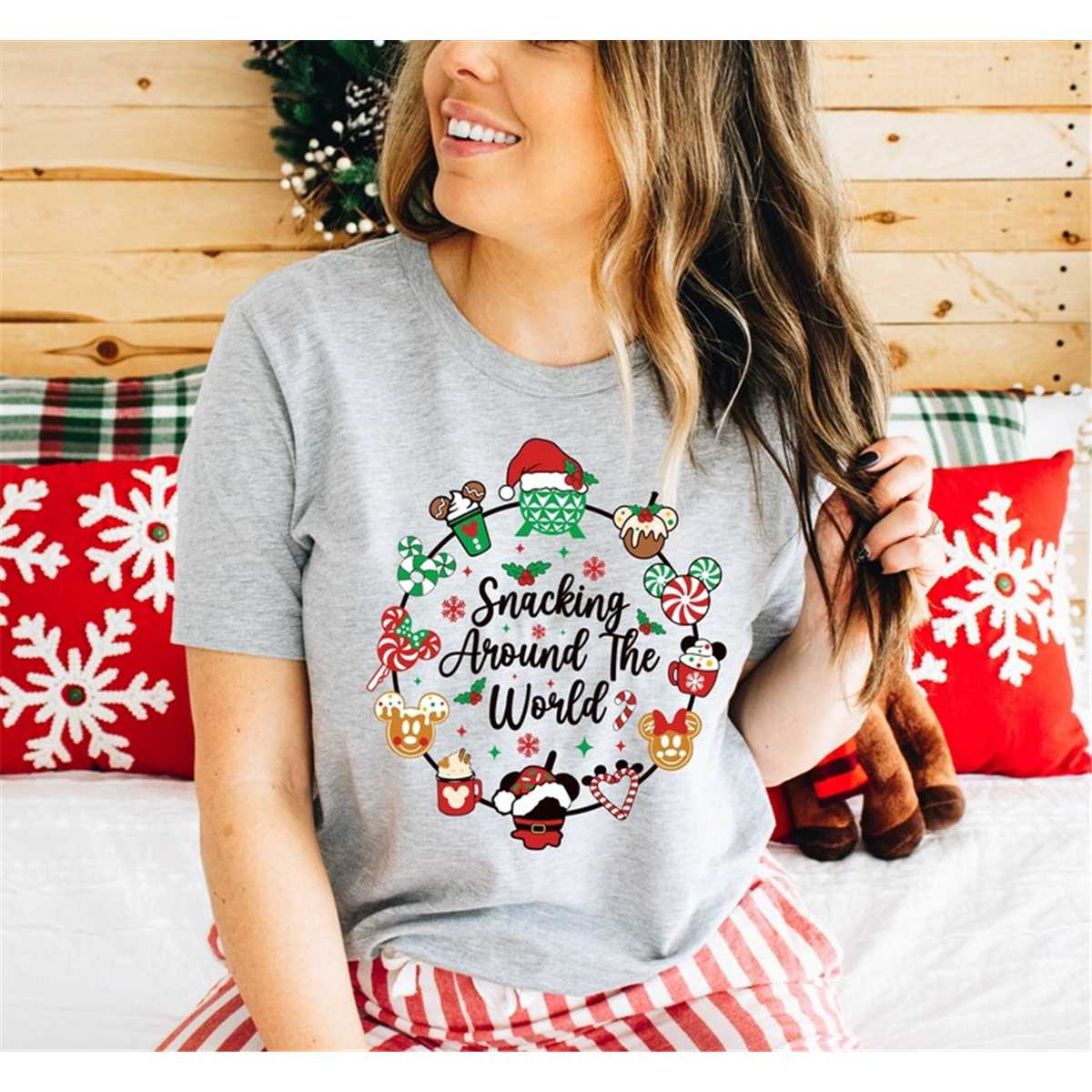 Snacking Around The World Epcot Christmas Shirt | Disney Chr - Inspire ...