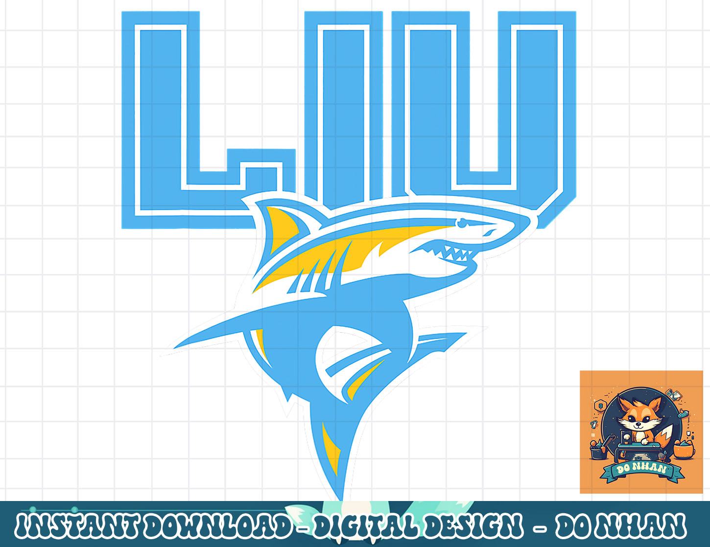 Long Island Sharks LIU Icon Officially Licensed png, sublim | Inspire ...