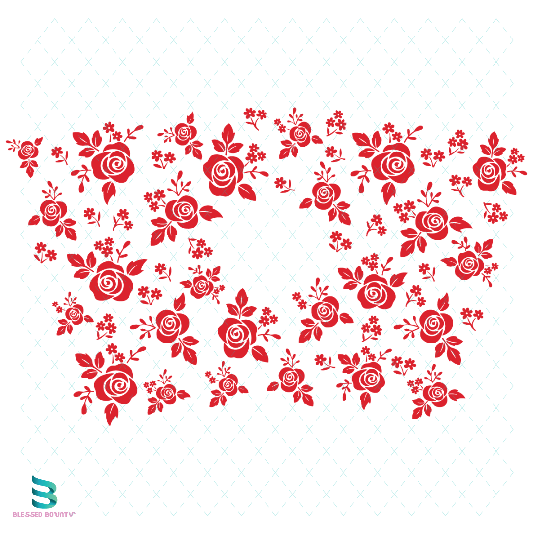 Roses Full Wrap For Starbucks Svg, Trending Svg, Starbucks W - Inspire ...
