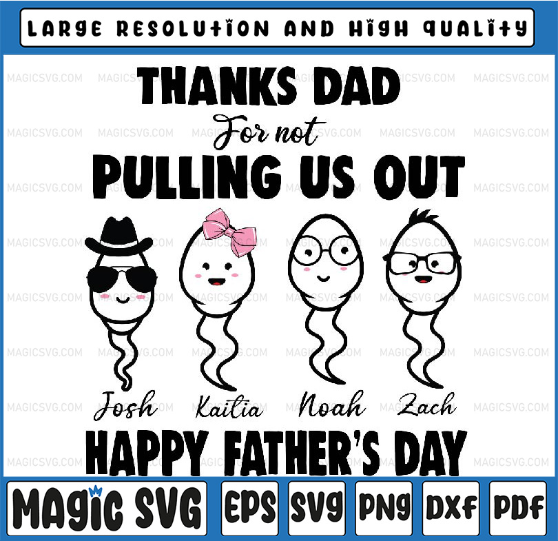 Personalized Dad Svg Thanks Dad For Not Pulling Us Out Svg | Inspire Uplift