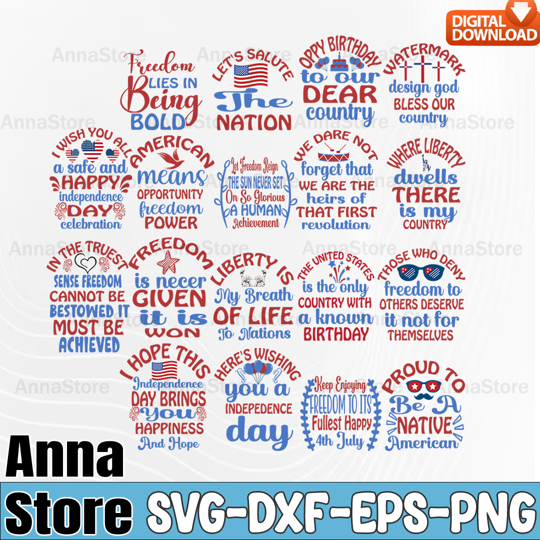 Independence Day Svg Bundle,Independence Day Svg ,Patriotic - Inspire ...