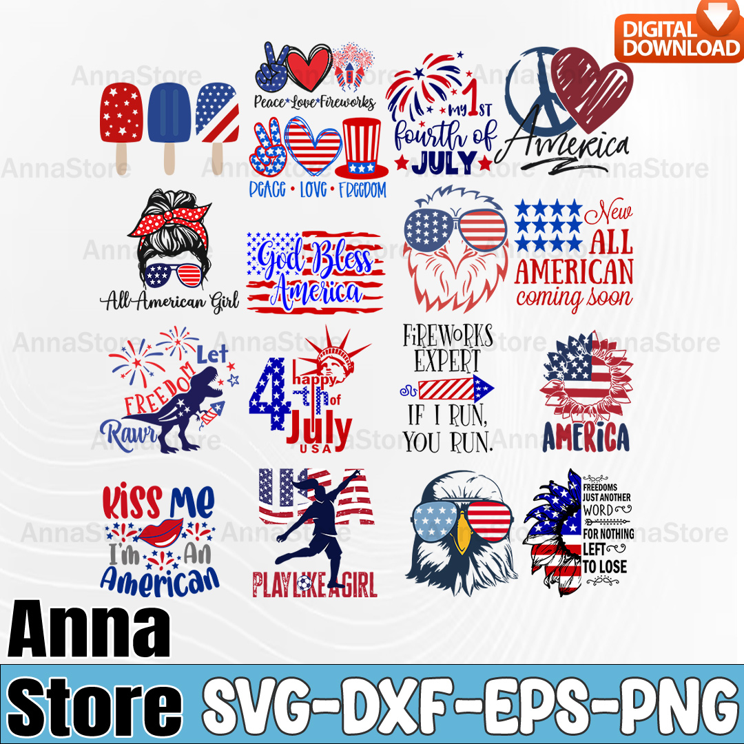 4th of July Independence Day Bundle Svg,Independence Day Svg | Inspire ...