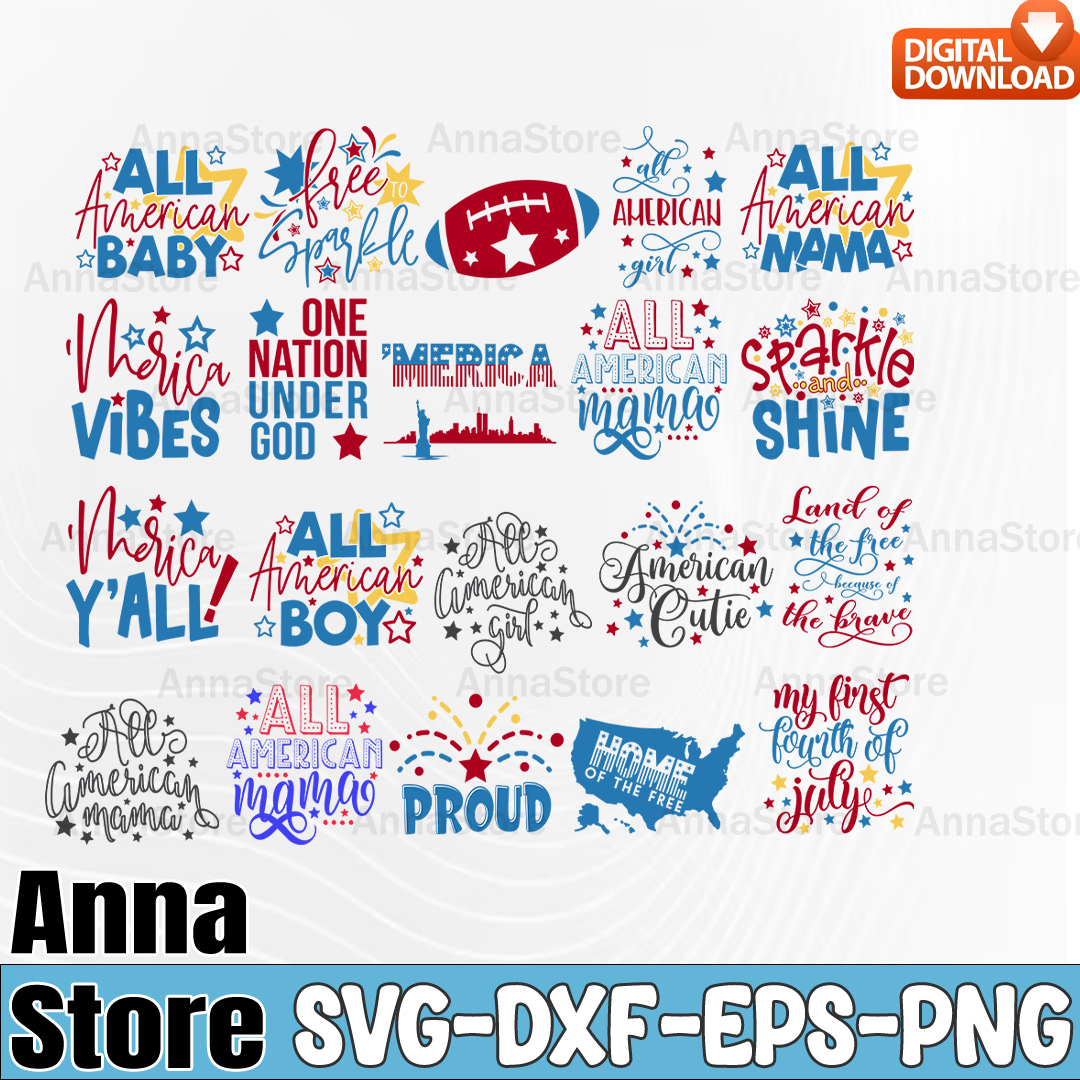 4th of July Independence Day Bundle Svg,Independence Day Svg | Inspire ...