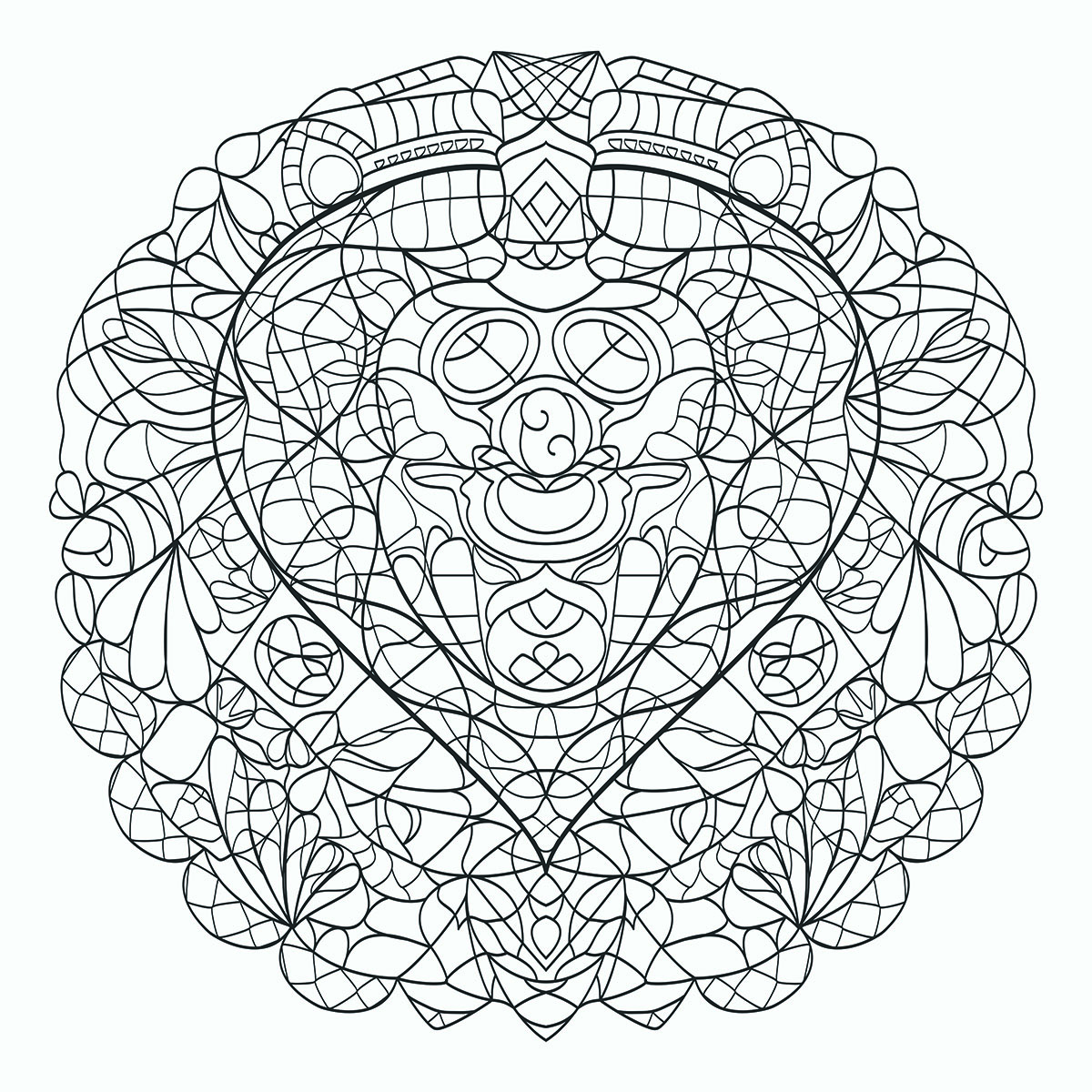 Heart Mandala, Mandala Wall Decor, Mandala Art, Line Art | Inspire Uplift