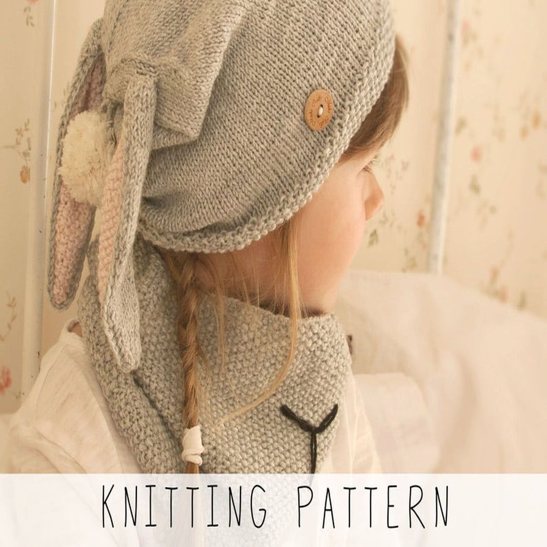 Bunny Hat KNITTING PATTERN Kids Hat with Bunny Ears Knit Pat | Inspire ...