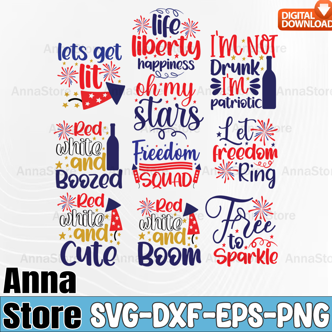4th of July SVG Bundle, Independence Day Svg Bundle,4th Of J | Inspire ...
