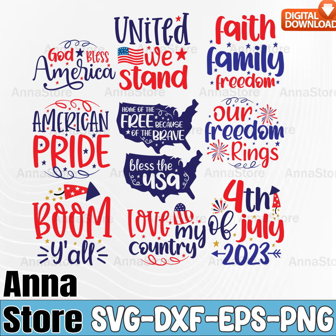 4th of July SVG Bundle, Independence Day Bundle Svg,Independ | Inspire ...