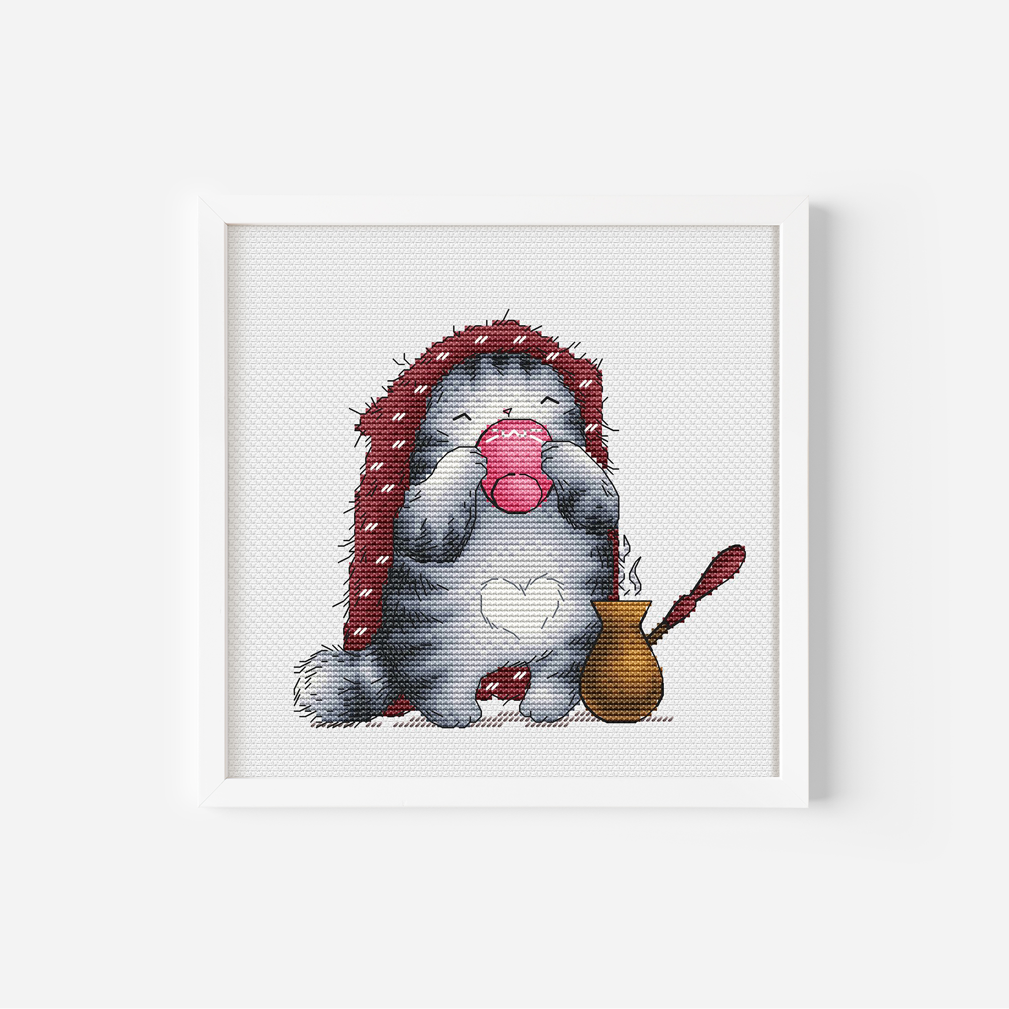 Whimsical Coffee Cat Cross Stitch Pattern,Coffee Lovers Hang | Inspire ...