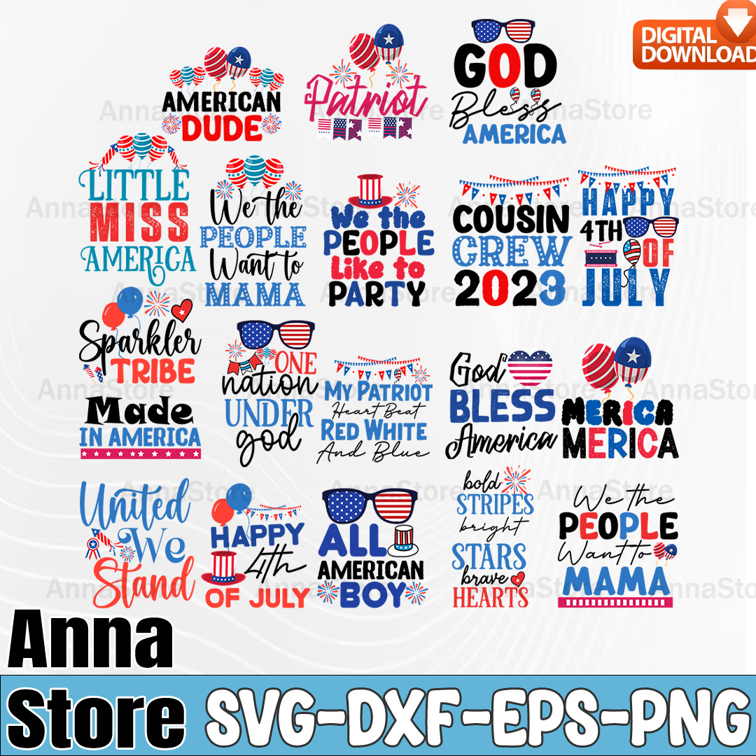 4th of July Patriotic SVG Bundle,Independence Day Svg Bundle | Inspire ...
