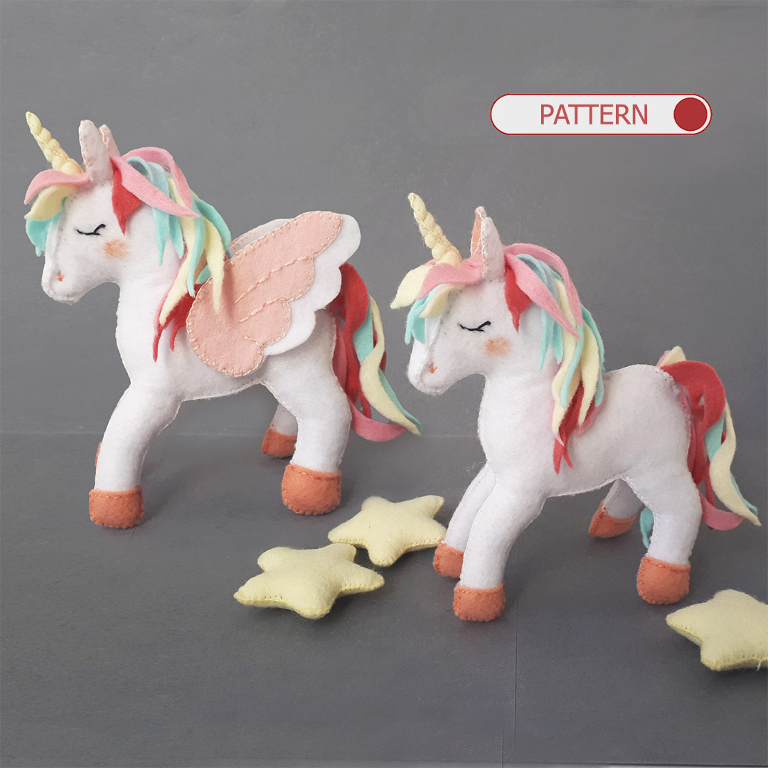 Huggable Unicorn or Fairy Pony Horse Sewing Pattern , Soft T | Inspire ...