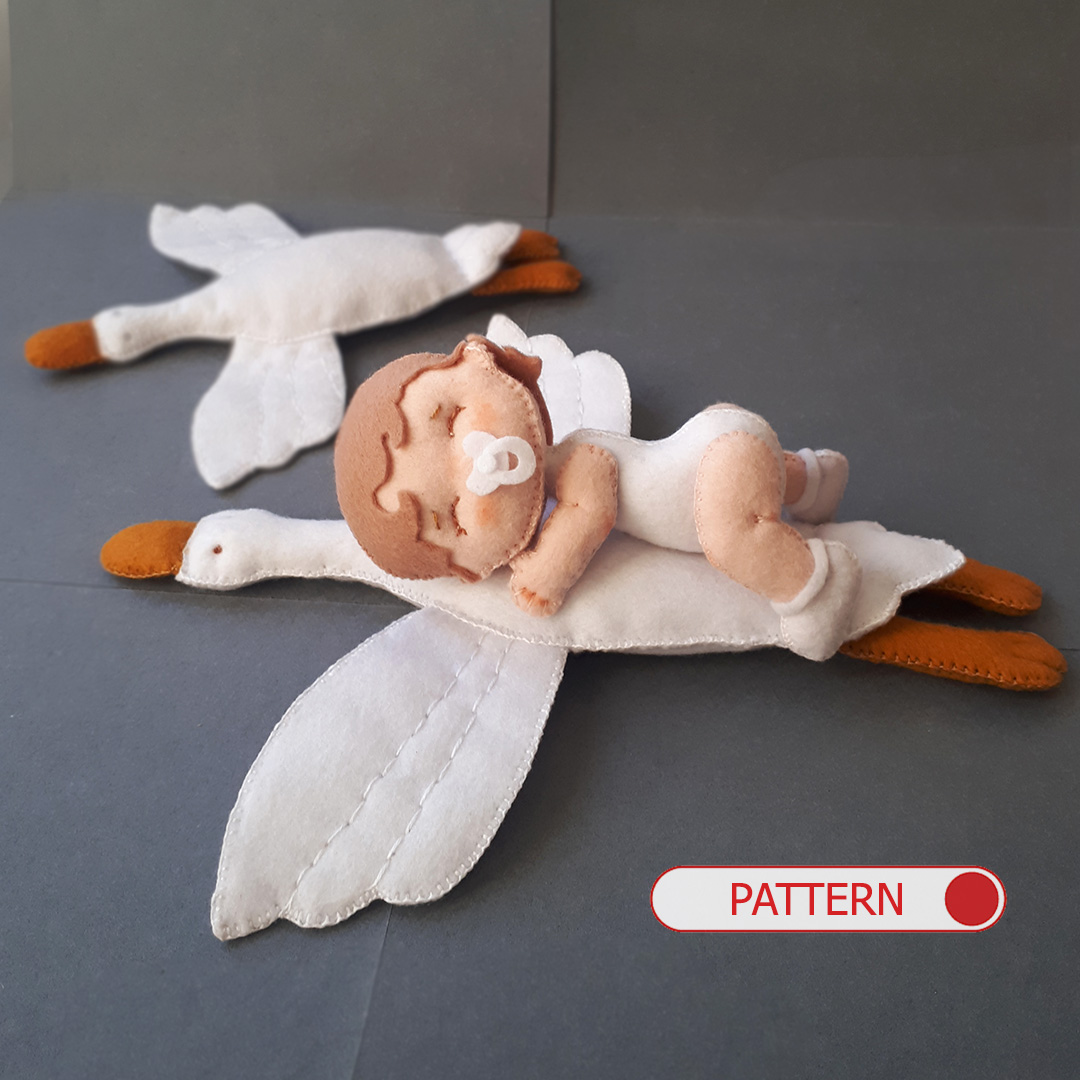 Baby doll and goose hugging sleep pillow for a fairytale nur | Inspire ...