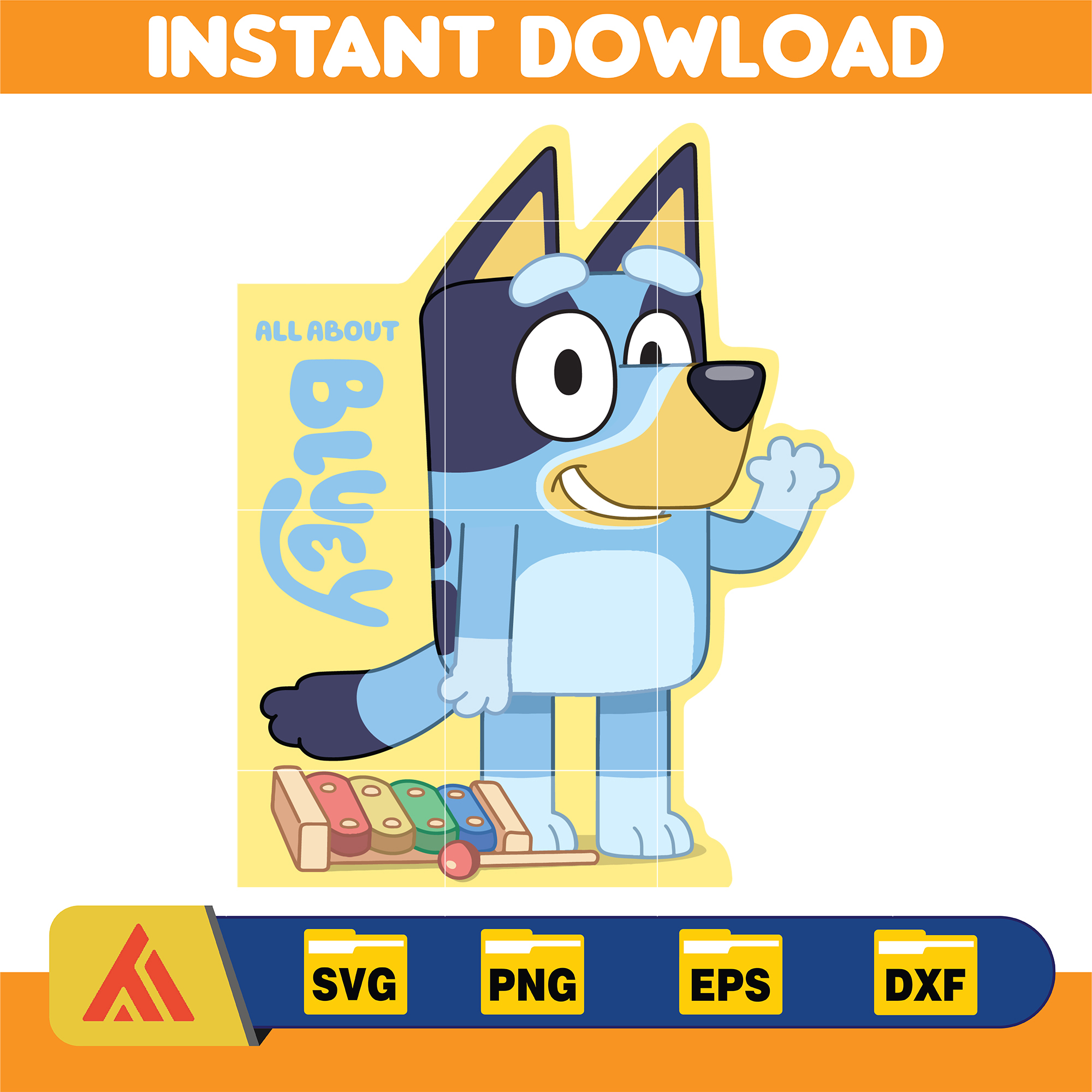 Bluey SVG, Bluey Cut Files, Bluey Clipart, Bluey PNG, Bluey | Inspire ...