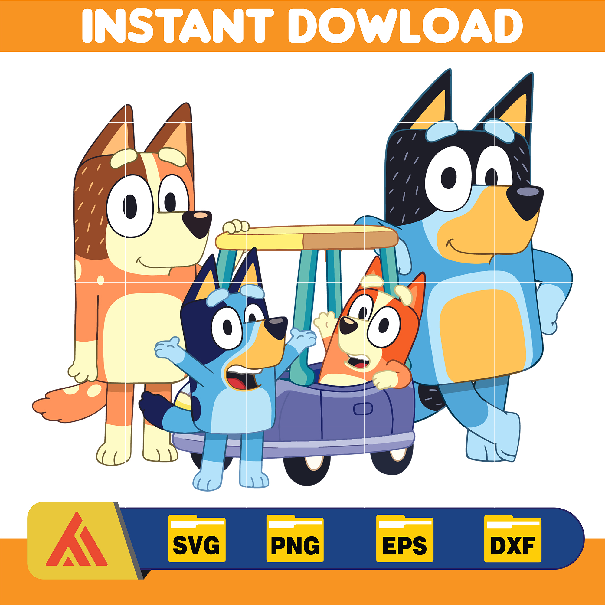 Bluey SVG, Bluey Cut Files, Bluey Clipart, Bluey PNG, Bluey - Inspire ...