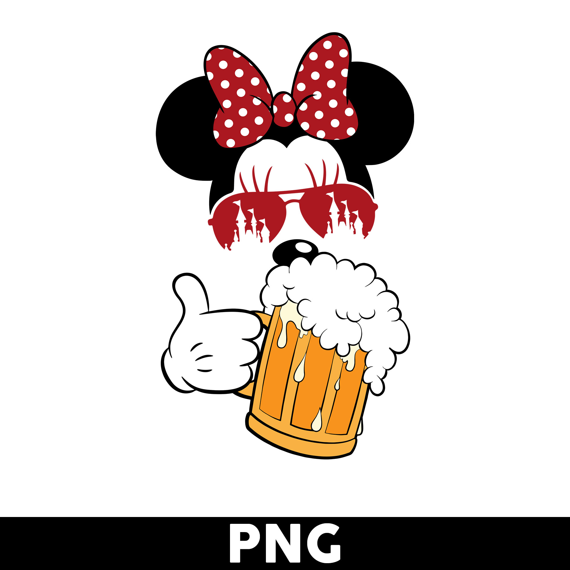 Minnie Beer Png, Minnie Mouse Png, Minnie Drinking Beer Png, - Inspire ...