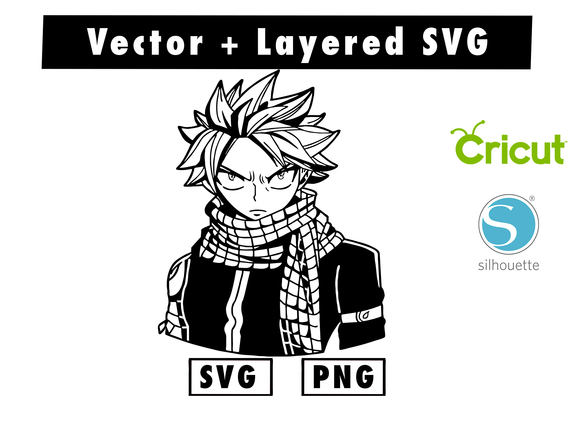 natsu Dragneel svg & png files for cricut machine , anime sv - Inspire ...