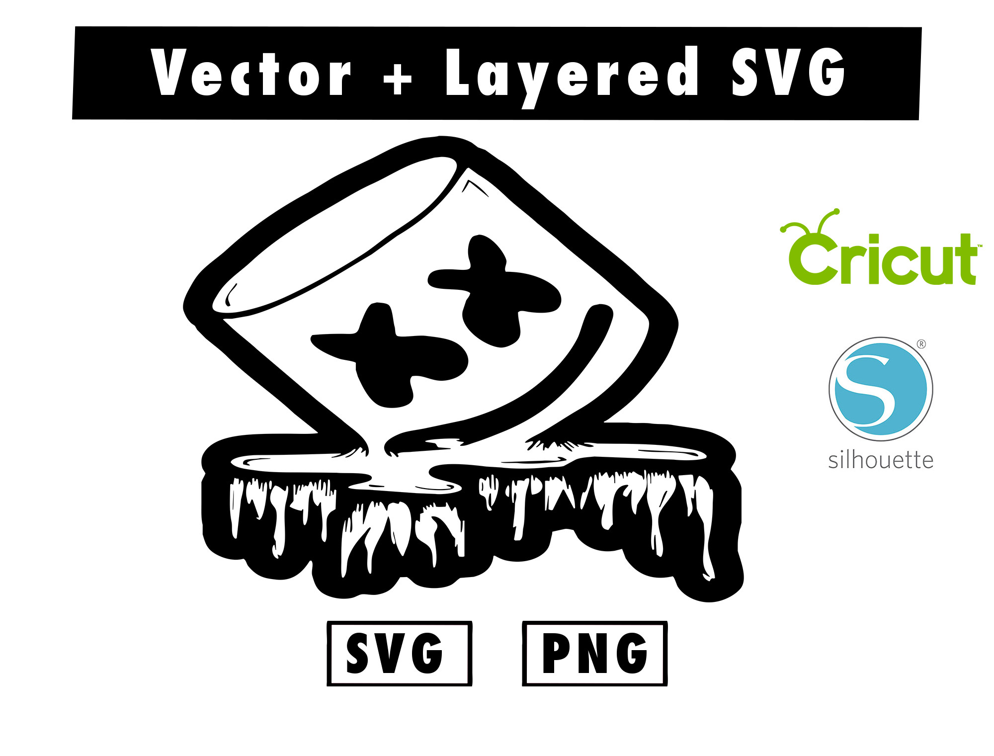 marshmello svg & png files for cricut machine , anime svg , | Inspire ...