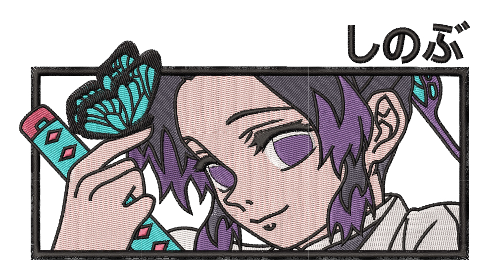 Anime Machine Embroidery Pattern Demon Slayer Shinobu Peacef - Inspire ...
