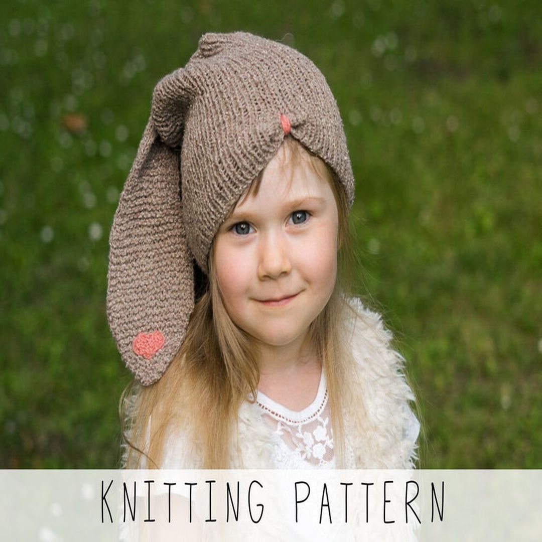 KNITTING PATTERN bunny hat x Kids knit hat pattern x Animal | Inspire ...