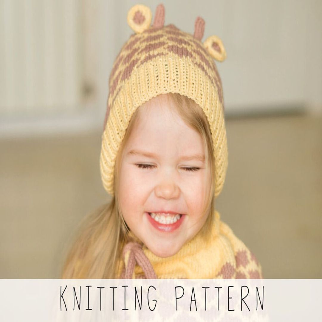 KNITTING PATTERN giraffe hat x Kids animal hat knit pattern - Inspire ...