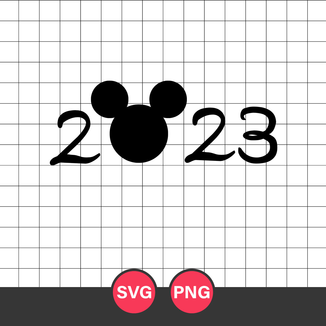 2023 Mickey Head Svg, Mickey Mouse Svg, Disney Svg, Png Digi | Inspire ...