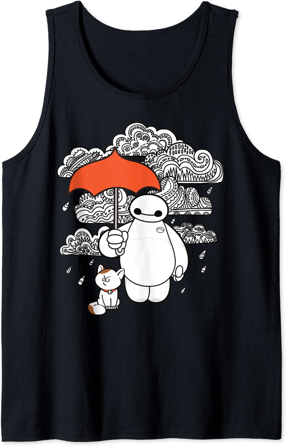 Disney Big Hero 6 Baymax Patterned Rain Clouds Portrait Tank | Inspire ...