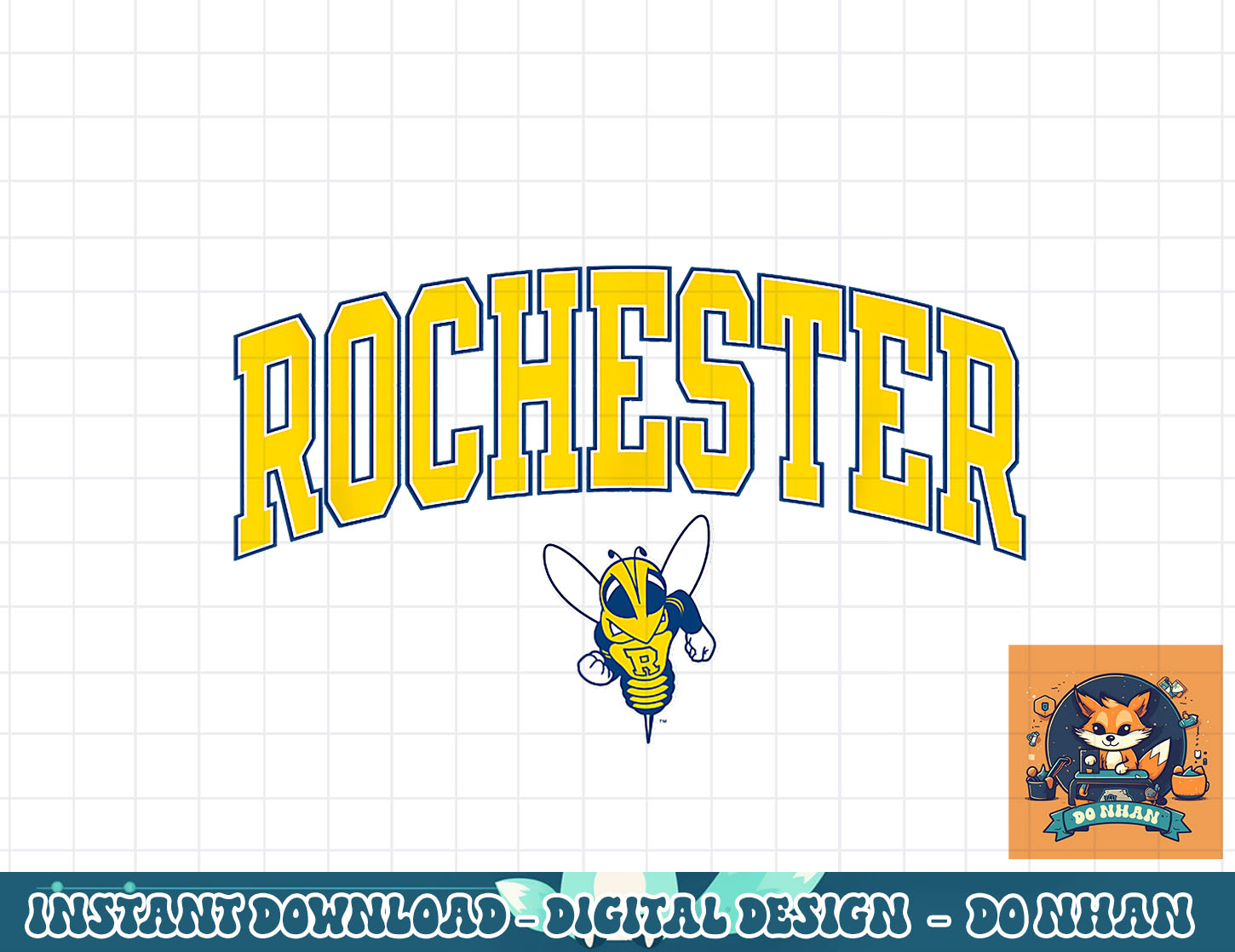 Rochester Yellowjackets Arch Over Logo Officially Licensed | Inspire Uplift