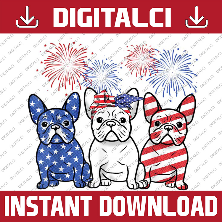 French Bulldog American Flag 4th Of July Independence Day 4t | Inspire ...