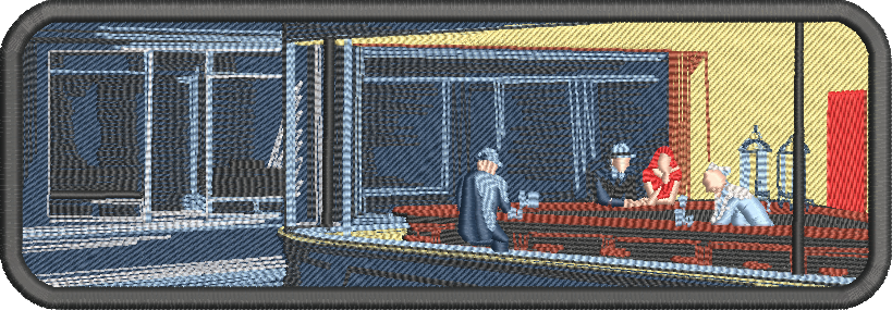 Edward Hopper - Nighthawks Embroidery Design File Pes, Art E - Inspire ...