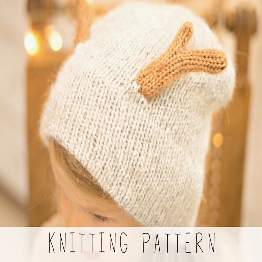 KNITTING PATTERN animal hat x Easy Christmas hat knit patter | Inspire ...