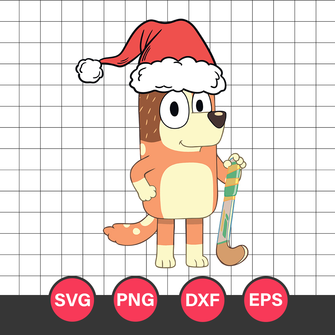 Bluey Chilli Christmas Svg, Bluey Chilli Svg, Bluey Chritmas | Inspire ...