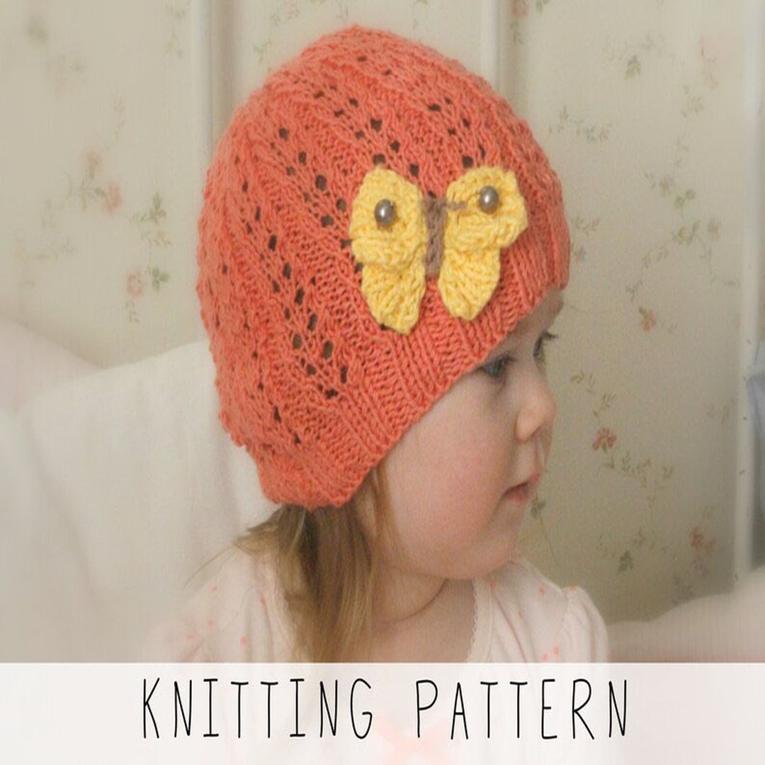 KNITTING PATTERN summer lace beanie x Girls hat knit pattern | Inspire ...