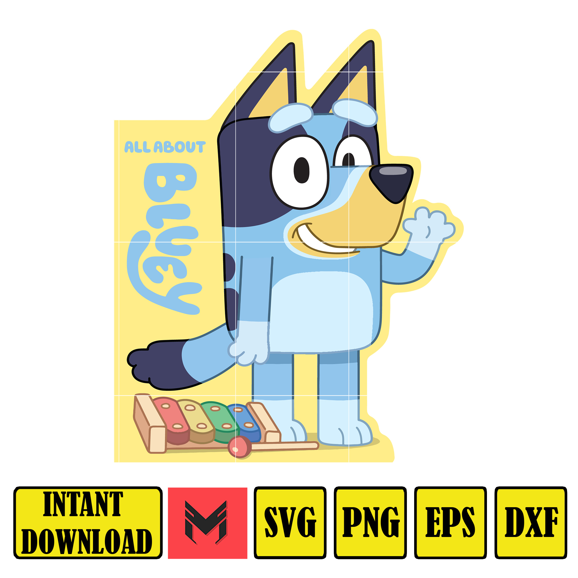 Bluey SVG, Bluey Cut Files, Bluey Clipart, Bluey PNG, Bluey | Inspire ...