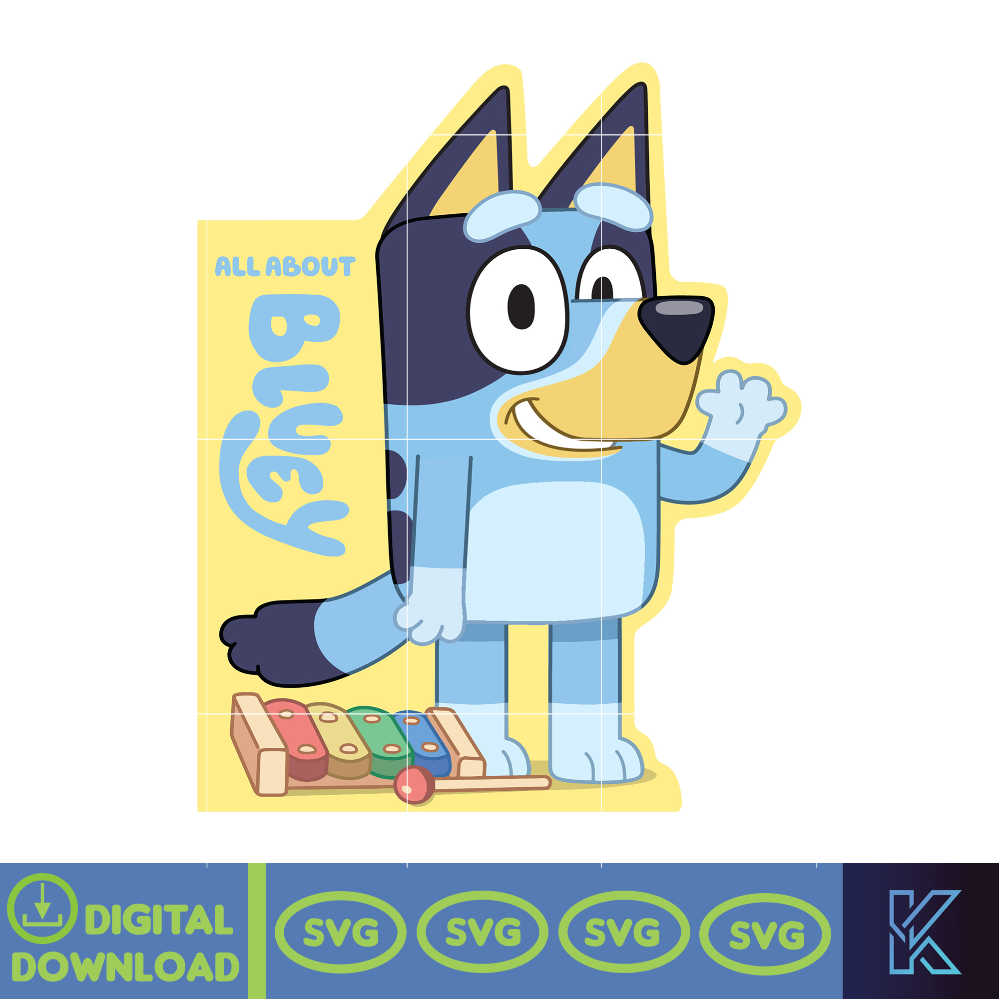 Bluey SVG, Bluey Cut Files, Bluey Clipart, Bluey PNG, Bluey | Inspire ...