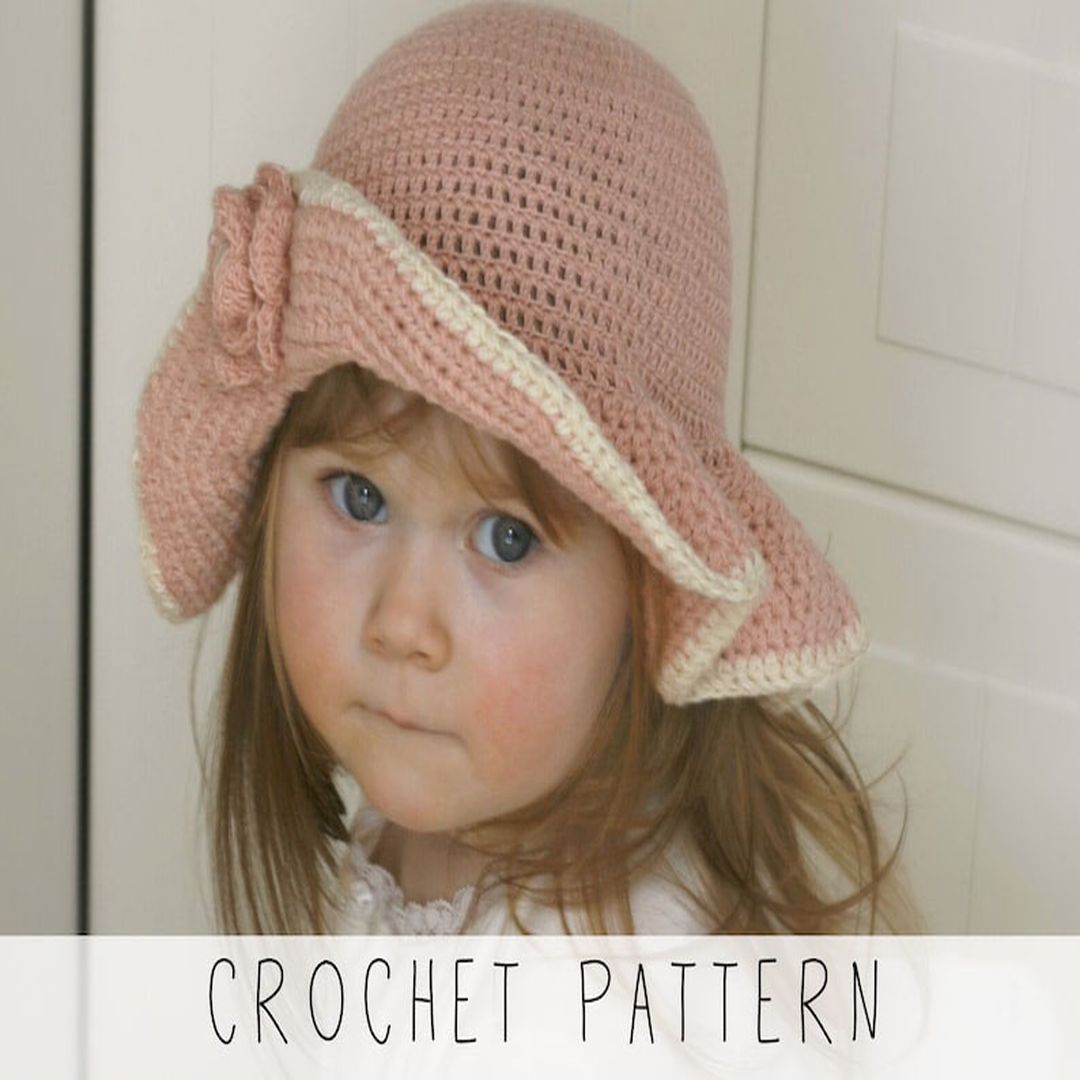Girls Brim Hat CROCHET PATTERN Easy Sun Hat Crochet Toddler | Inspire ...