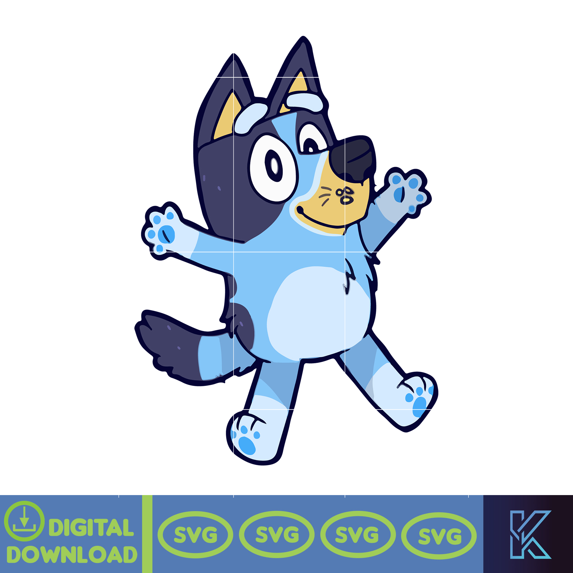 Bluey SVG, Bluey Cut Files, Bluey Clipart, Bluey PNG, Bluey | Inspire ...