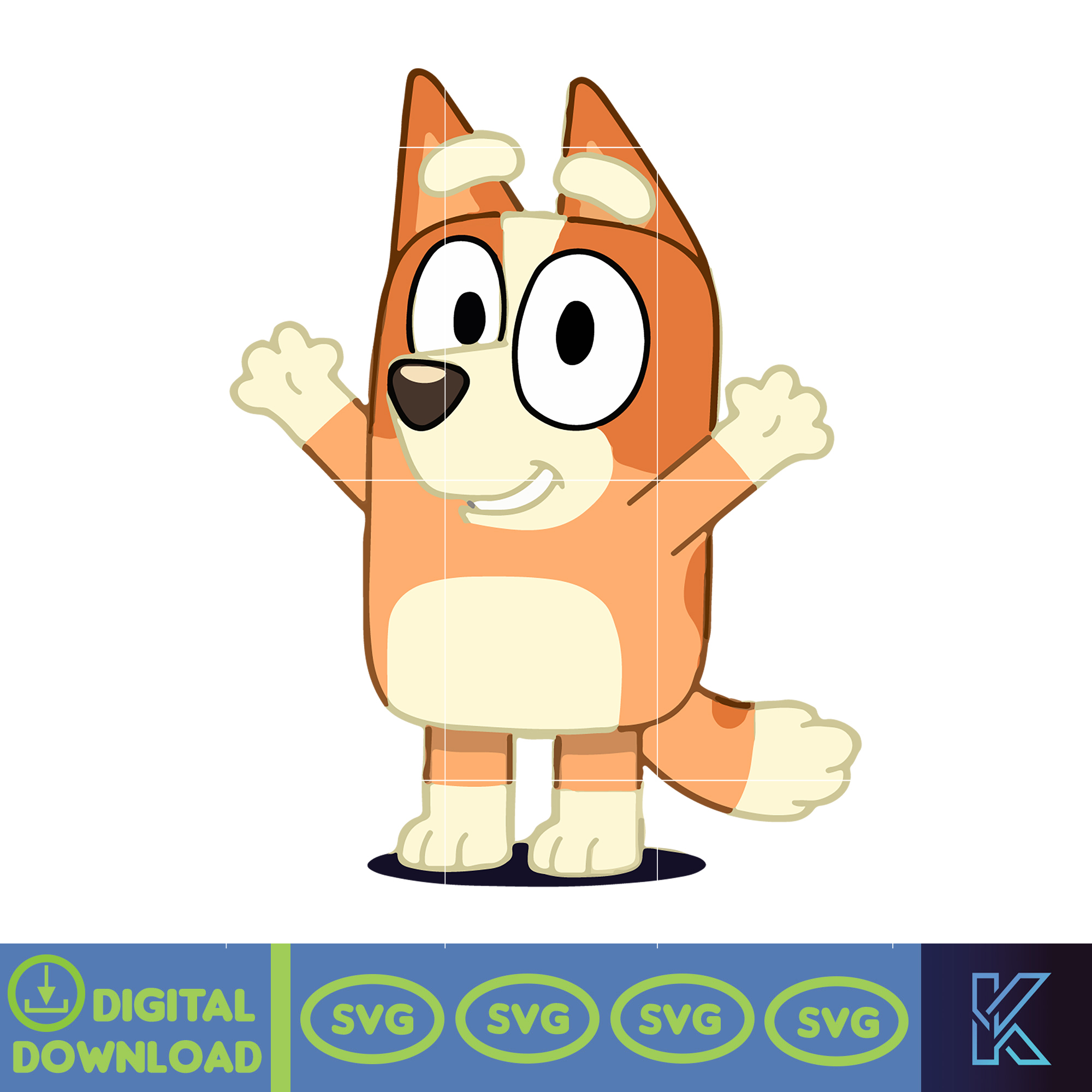 Bluey SVG, Bluey Cut Files, Bluey Clipart, Bluey PNG, Bluey | Inspire ...