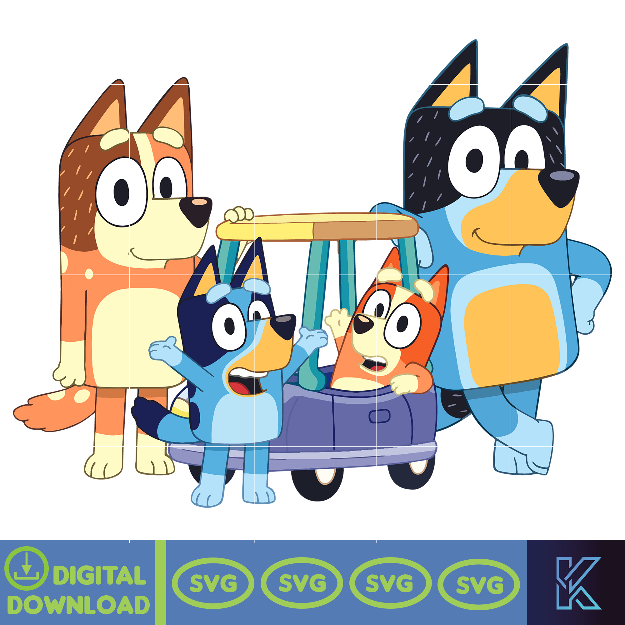 Bluey SVG, Bluey Cut Files, Bluey Clipart, Bluey PNG, Bluey | Inspire ...