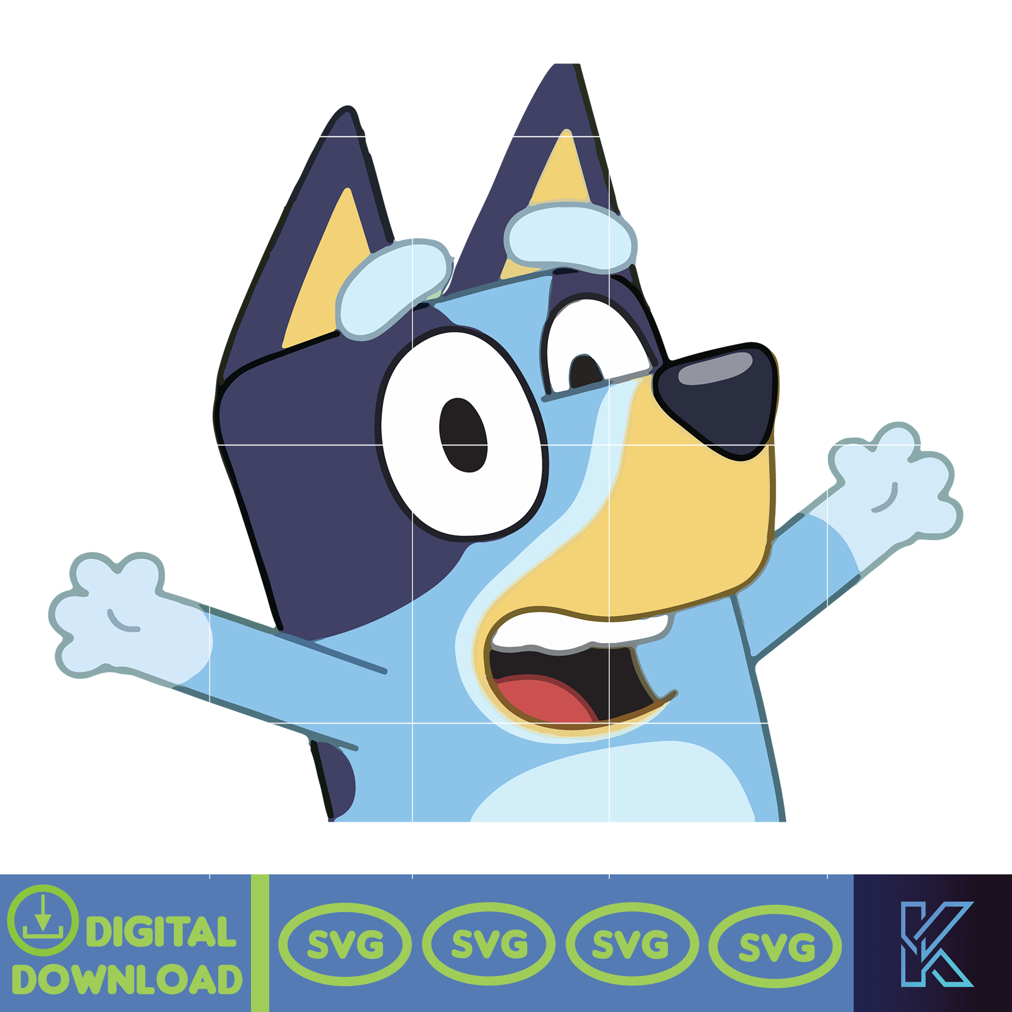 Bluey SVG, Bluey Cut Files, Bluey Clipart, Bluey PNG, Bluey - Inspire ...