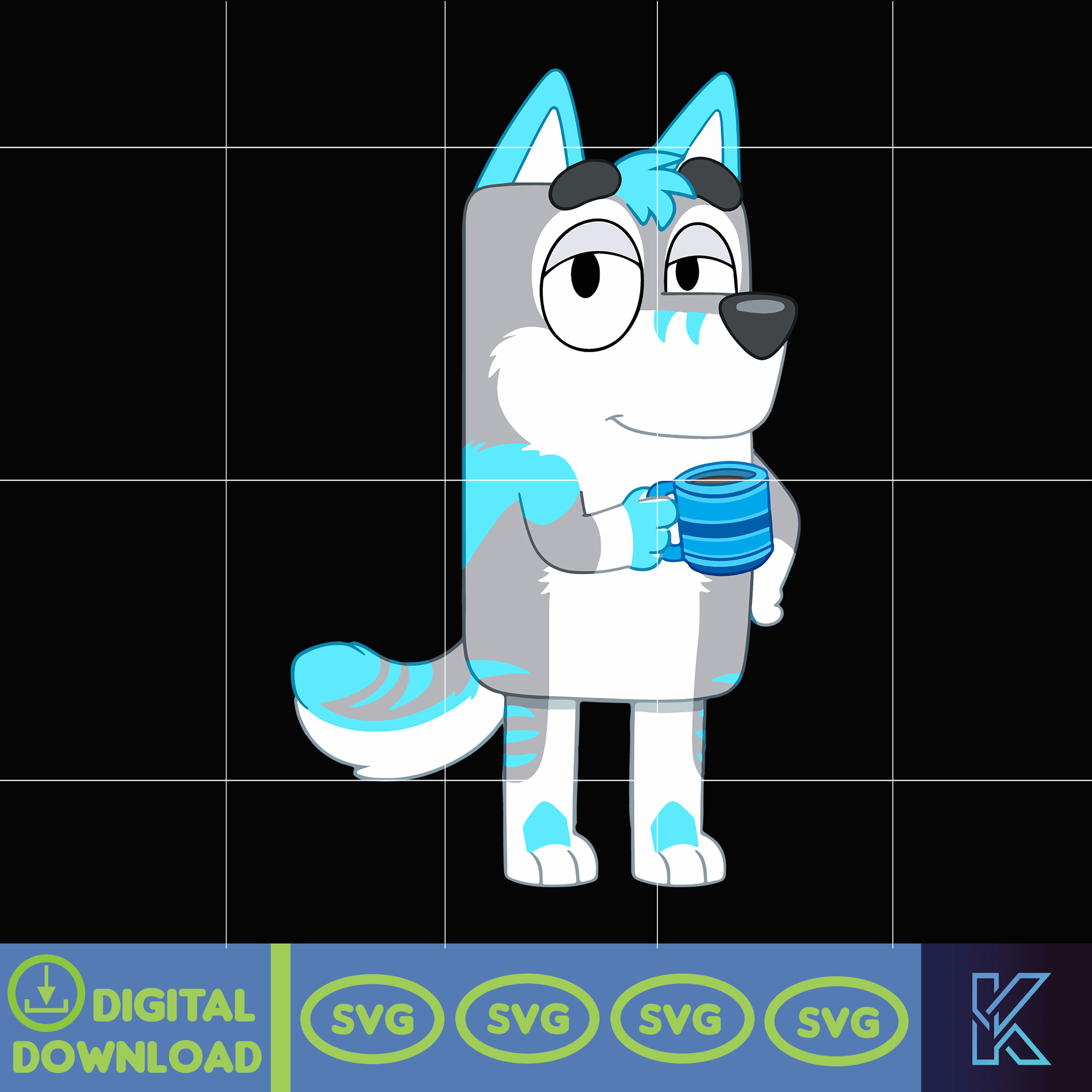 Bluey SVG, Bluey Cut Files, Bluey Clipart, Bluey PNG, Bluey | Inspire ...