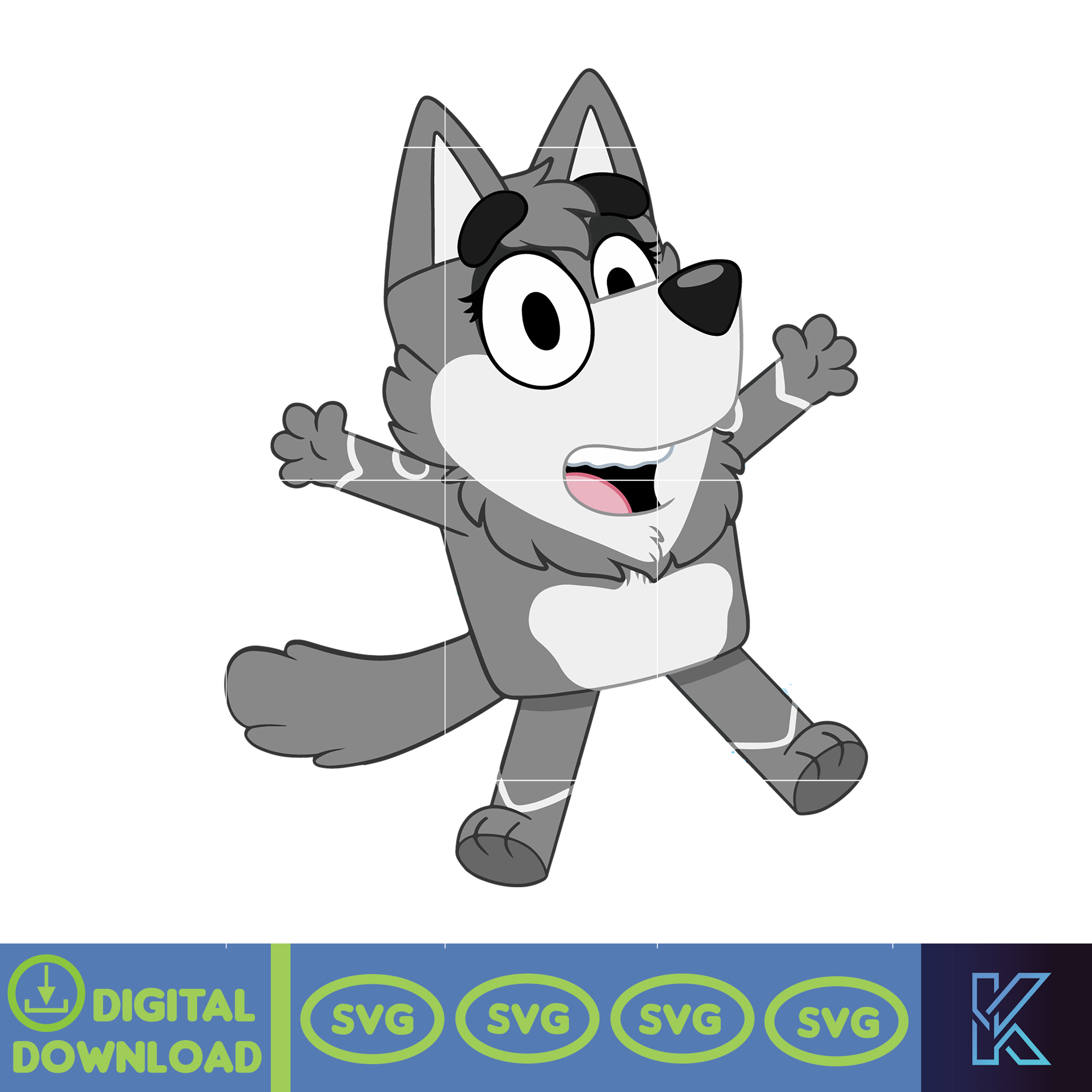 Bluey SVG, Bluey Cut Files, Bluey Clipart, Bluey PNG, Bluey | Inspire ...