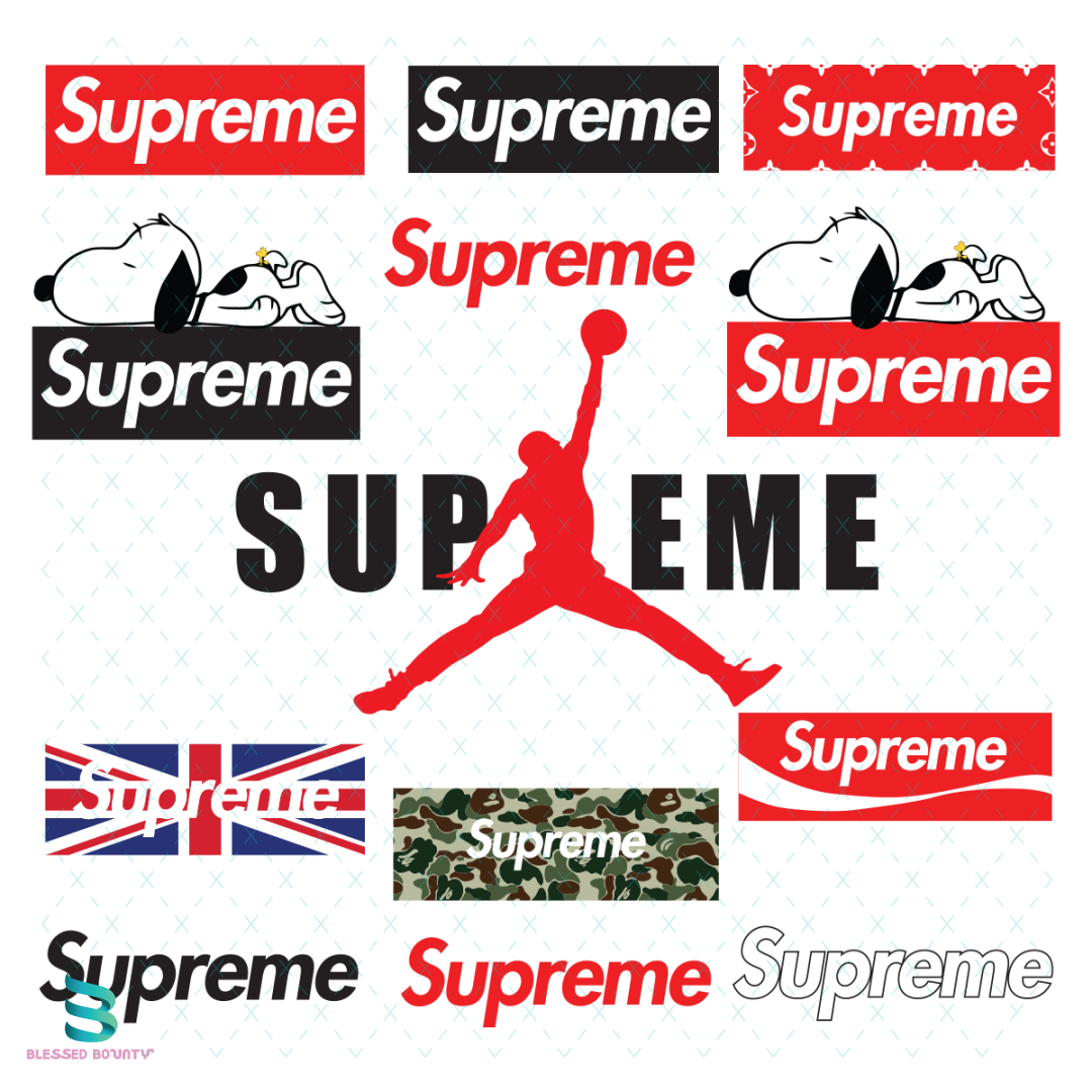 Supreme Bundle Svg, Supreme Svg, Supreme Camo Svg | Inspire Uplift