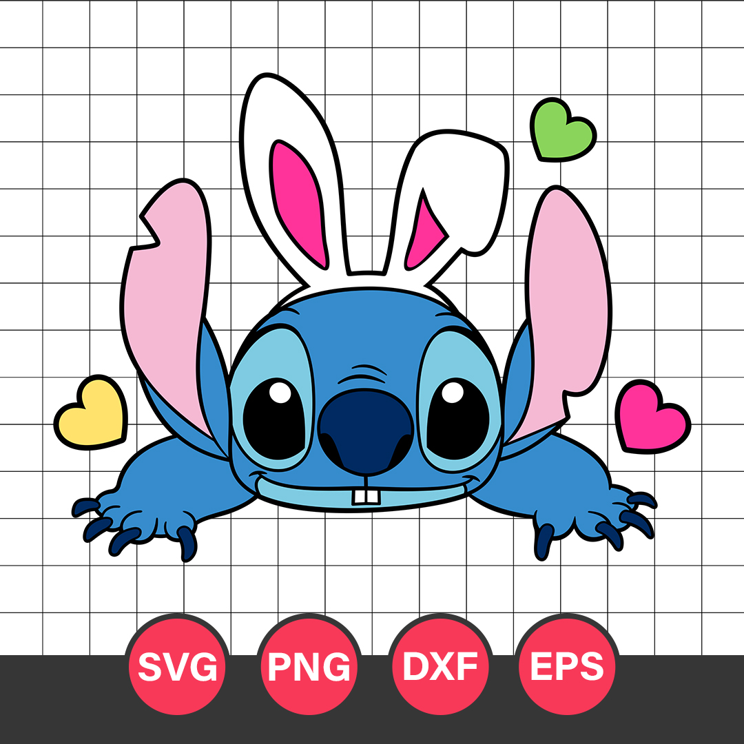 Easter Bunny Stitch Svg, Stitch Svg, Easter Bunny Svg, Disne | Inspire ...