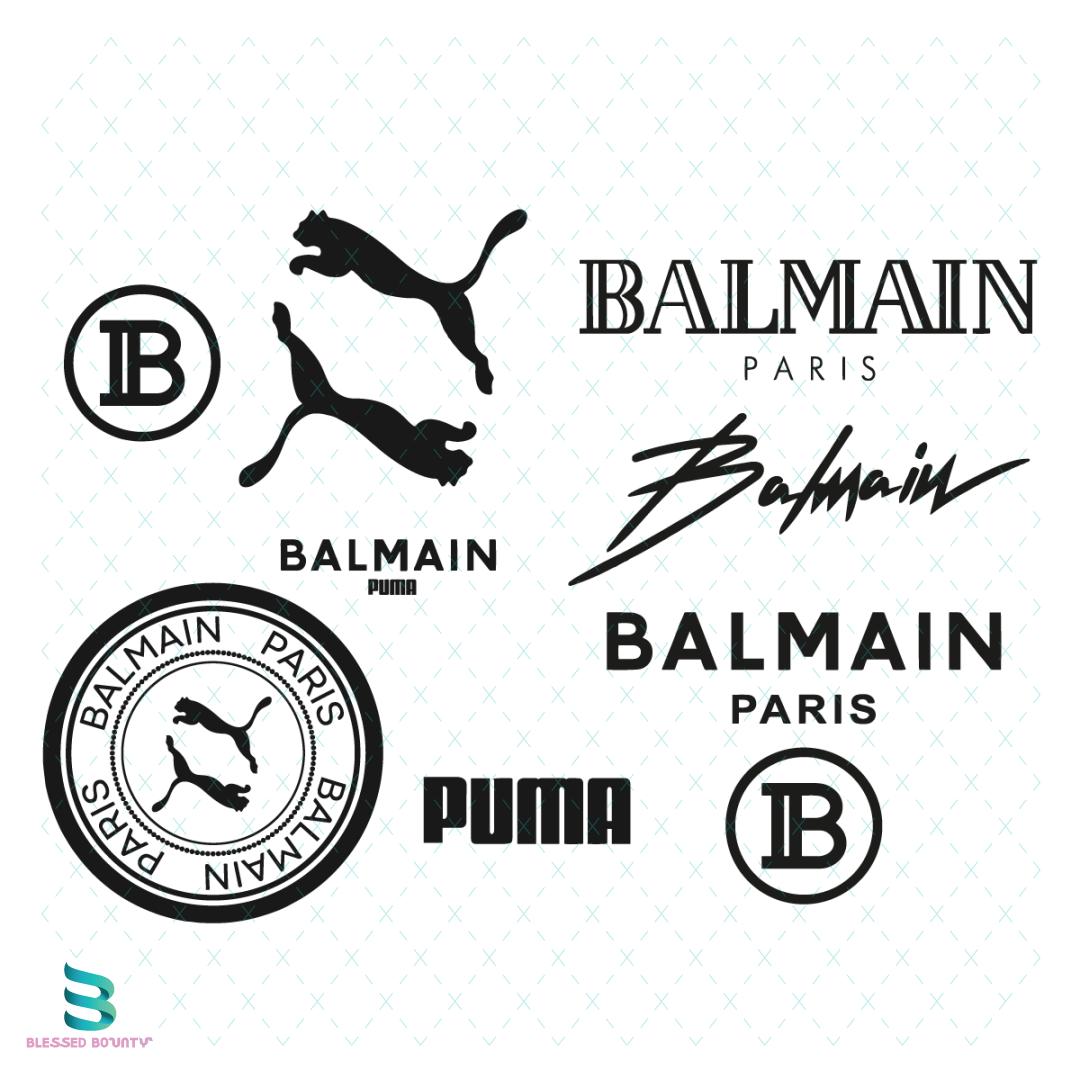 Balmain Logo Bundle Svg, Puma Svg, Balmain Svg, Fashion Svg | Inspire ...