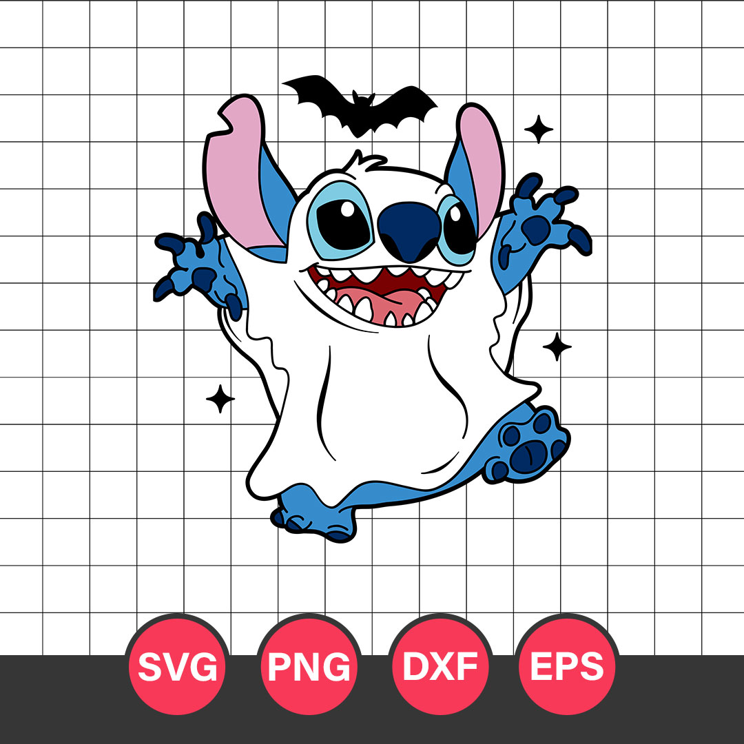 Stitch Ghost Svg, Stitch Halloween SVG, Disney Halloween Svg | Inspire ...