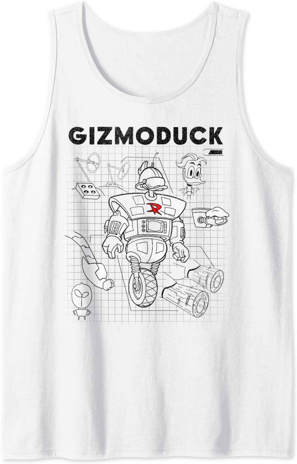 Disney DuckTales Gizmoduck Schematic Tank Top | Inspire Uplift
