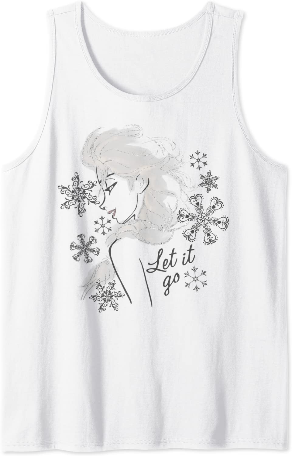 Disney Frozen Elsa Let It Go Profile Sketch Tank Top | Inspire Uplift